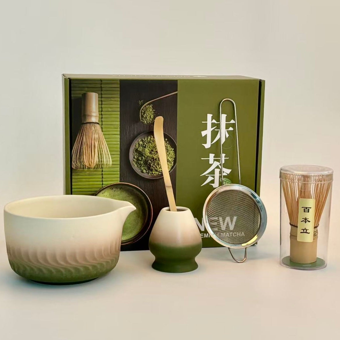 Misty Grove Matte Green Matcha Set 5 Pieces – WOW Matcha!